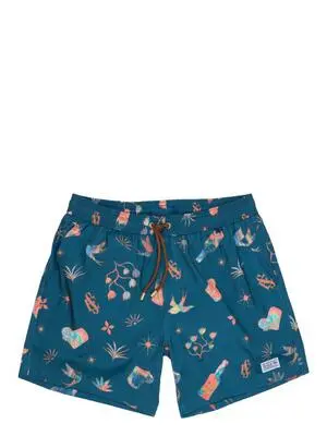 BAJA LLAMA Neptune Stretch Swim Shorts - Navy