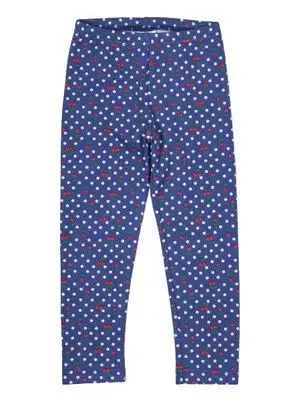 FLORENCE EISEMAN Polka Dot Cherry Printed Knit Leggings - Blue Cherry Print