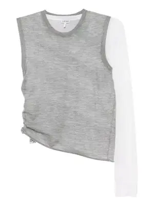 Loewe Draped Cashmere Top - Grey