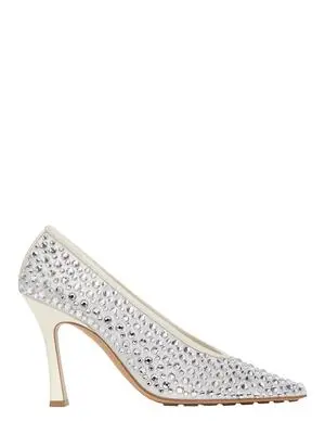 BOTTEGA  VENETA Sofia Crystal-embellished Pumps - Sea Salt/crystal