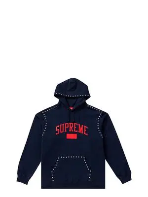 Supreme Studded Hooded Sweatshirt - Blue