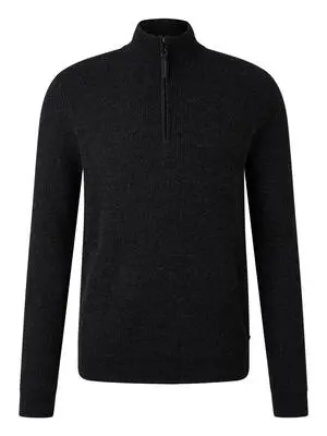 Bogner Pure New Wool Cashmere Troyer Derek - Anthracite