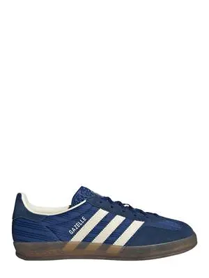 Adidas Gazelle Indoor Pinstripe Satin Sneakers - Blue