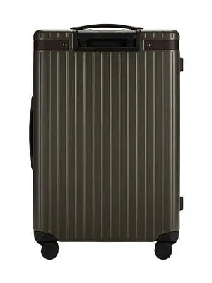 CARL FRIEDRIK The Check-In Polycarbonate Suitcase 65cm Dark Olive/chocolate