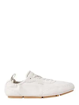 Fendi Fit Leather Trainers - White
