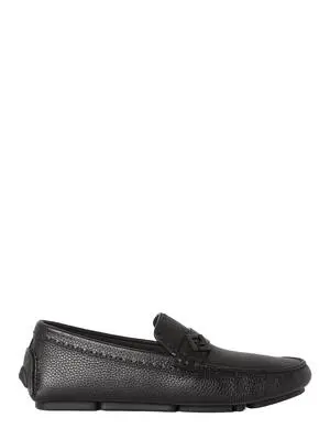 Fendi Ff Metal Driving Loafers - Black