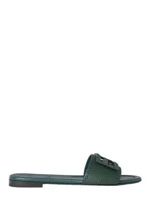 Fendi Baguette Wide-band Slides - Green