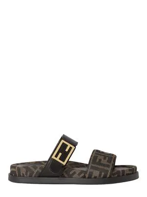 Fendi Ff Tube Jacquard Flat Slides - Multicolour
