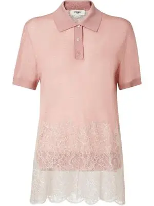 Fendi Short-sleeved Polo Shirt - Pink