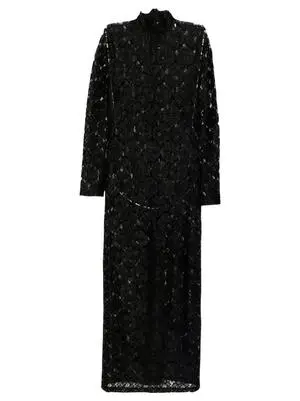 RÓHE Geometric Lace Turtleneck Dress