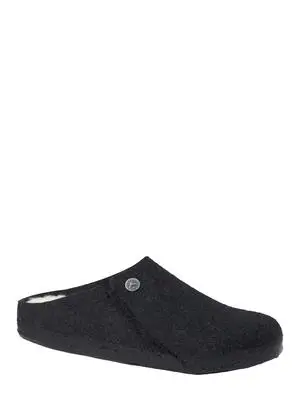 BIRKENSTOCK Zermatt Shearling Felt Slippers - Anthracite