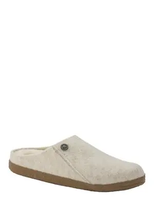 BIRKENSTOCK Zermatt Shearling Felt Slippers Ecru