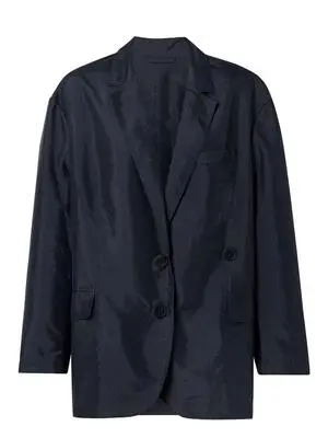 Tibi Liam Oversized Blazer Navy