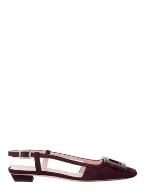 ROGER VIVIER Belle Vivier 25 Suede Pumps - Burgundy