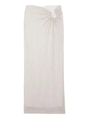 Christopher Esber Imber Gathered Metallic Jersey Maxi Skirt - Silver