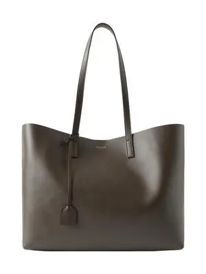Saint Laurent East/west Large Leather Tote - Green