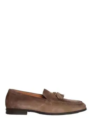 DOUCAL'S Tassel Suede Loafers - Brown