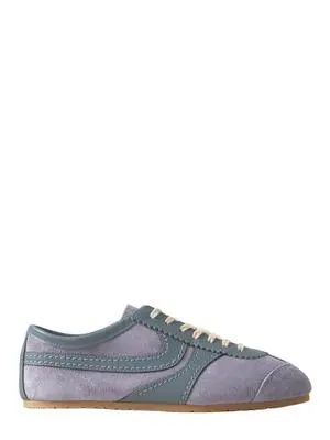 Dries Van Noten Leather-trimmed Suede Sneakers - Purple