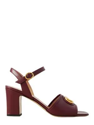 Valentino Garavani Vlogo 75 Leather Sandals - Red