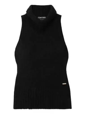 TOM FORD Cashmere And Silk-blend Turtleneck Top - Black