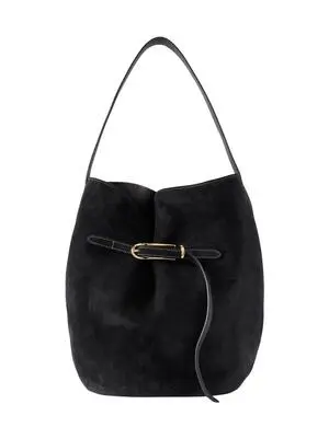 LIFFNER Buckled Suede Bucket Bag