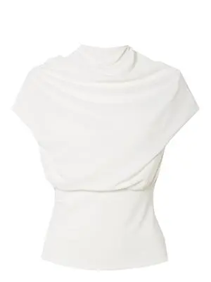 KALLMEYER Jocelyn Draped Stretch-jersey Top - White