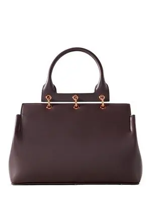 Gabriela Hearst Amethyst Small Leather Tote - Burgundy