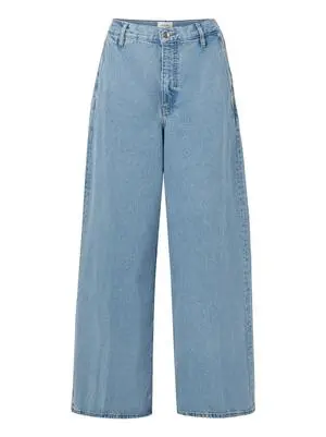 FRAME The Drape Mid-Rise Wide-Leg Organic Jeans
