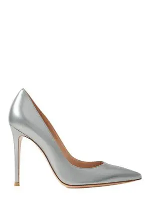 GIANVITO ROSSI 105 Leather Pumps - Metallic