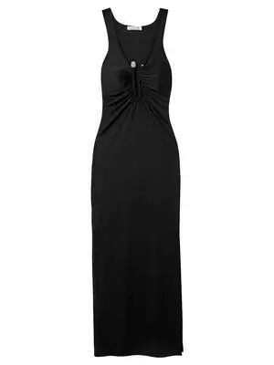 Christopher Esber Crystal-embellished Ruched Maxi Dress - Black
