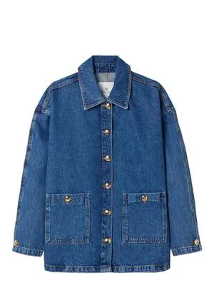 ANINE BING Luca Oversized Denim Jacket - Blue