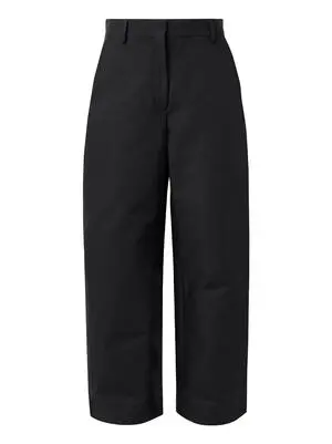 Acne Studios Organic Cotton-sateen Wide-leg Pants - Black