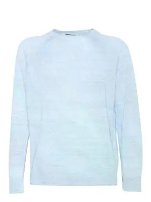 FILIPPO DE LAURENTIIS Raglan-sleeve Crew-neck Jumper - Blue