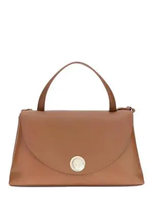 COCCINELLE Nikla Curved-top Tote Bag With Circular Detail - Brown