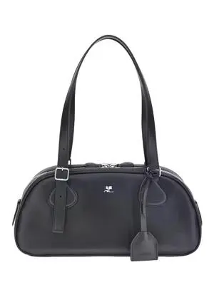 COURREGES Medium Friday Curved Tote Bag - Black