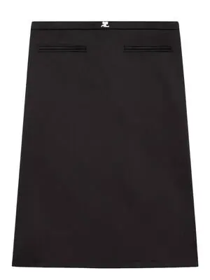COURREGES Tailored High-waisted Skirt - Black