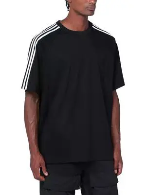 Y3 3-stripes Raglan-sleeve T-shirt - Black