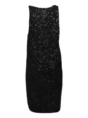 NINEMINUTES Sequin Scoop-neck Dress - Black