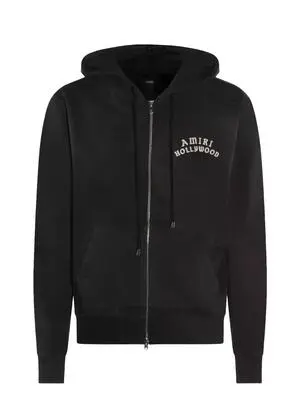 Amiri Embellished Zip-Up Hoodie 001 Faded Black