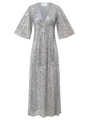 Ba&sh Conny Sequin Maxi Dress - Grey