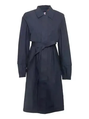 K-WAY Jesy Belted Trench Coat - Blue