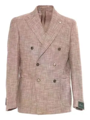 BRANDO Double-breasted Blazer - Brown