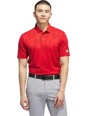 Adidas Ultimate365 Micro Texture Polo Shirt - Collegiate Red