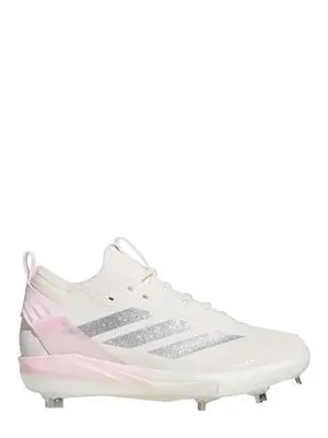 Adidas Adizero Instinct+ 2.0 Cleats - Chalk White / Silver Metallic / Clear Pink