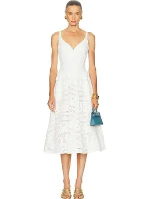 PatBO Rhythmic Lace Midi Dress - Off White