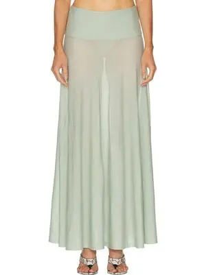 Alaïa Maxi Skirt - Vert Amande