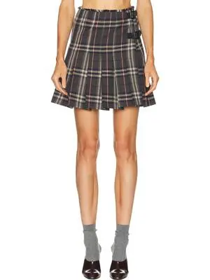Burberry Check Mini Skirt - Fig & Black Amethyst Ip Check