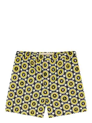 Valentino Garavani Swim Shorts - Black & Yellow