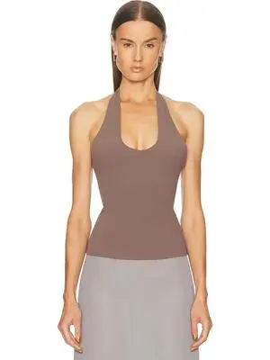 EAVES Simeon Halter Top - Mocha