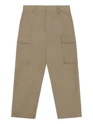 Bottega Veneta Cotton Twill Cargo Trousers - Grey Seal